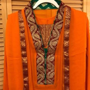Other | Indianpakistani Chiffon Shirt Jamawar Trousers | Poshmark